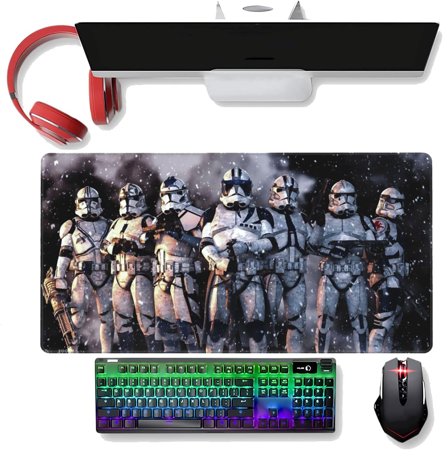 Amazon.com : Gaming Mouse Pad Large XXL White,Soft Mousepad with Anti ...