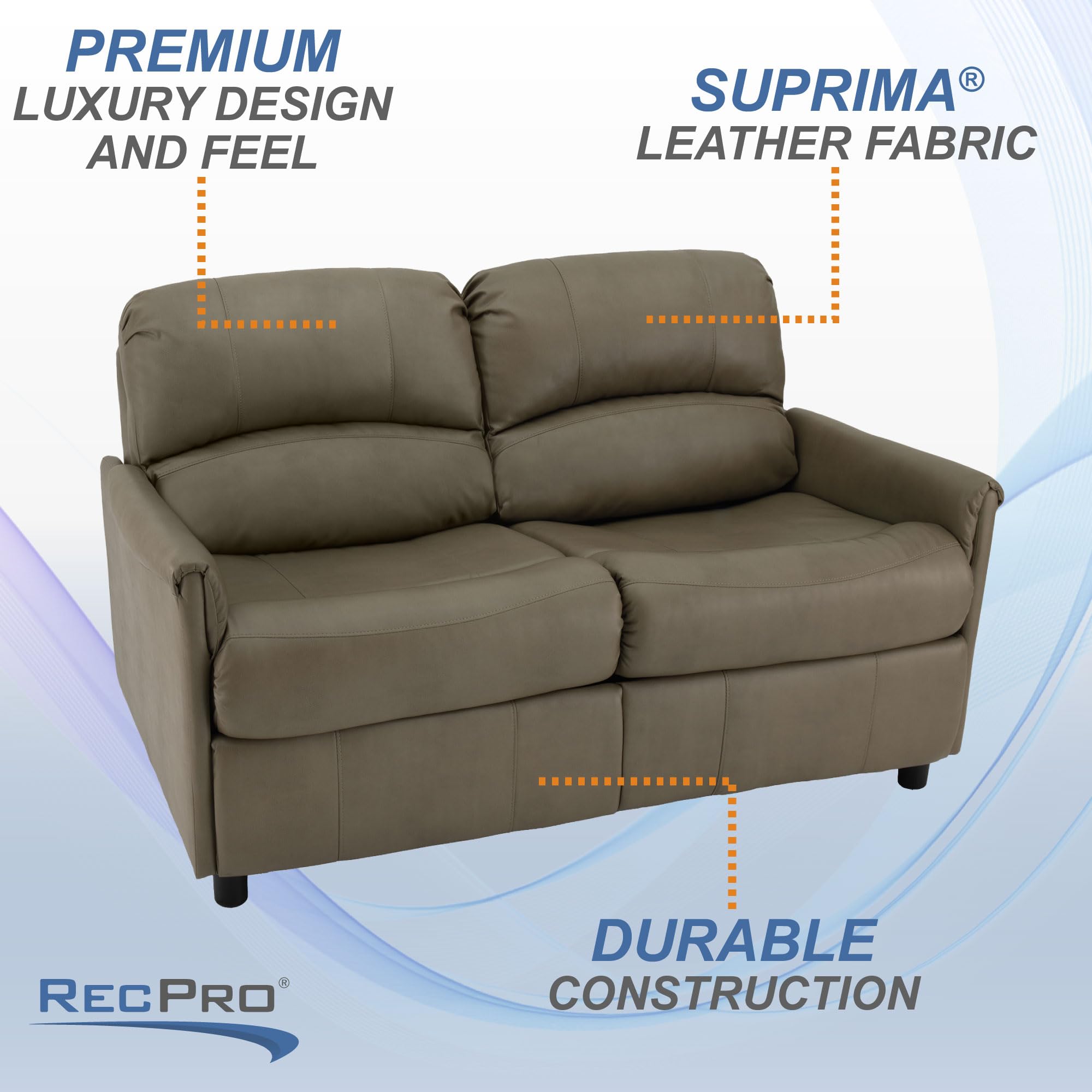 RecPro Charles 60 RV Sleeper Sofa With Hide-a-Bed RecPro