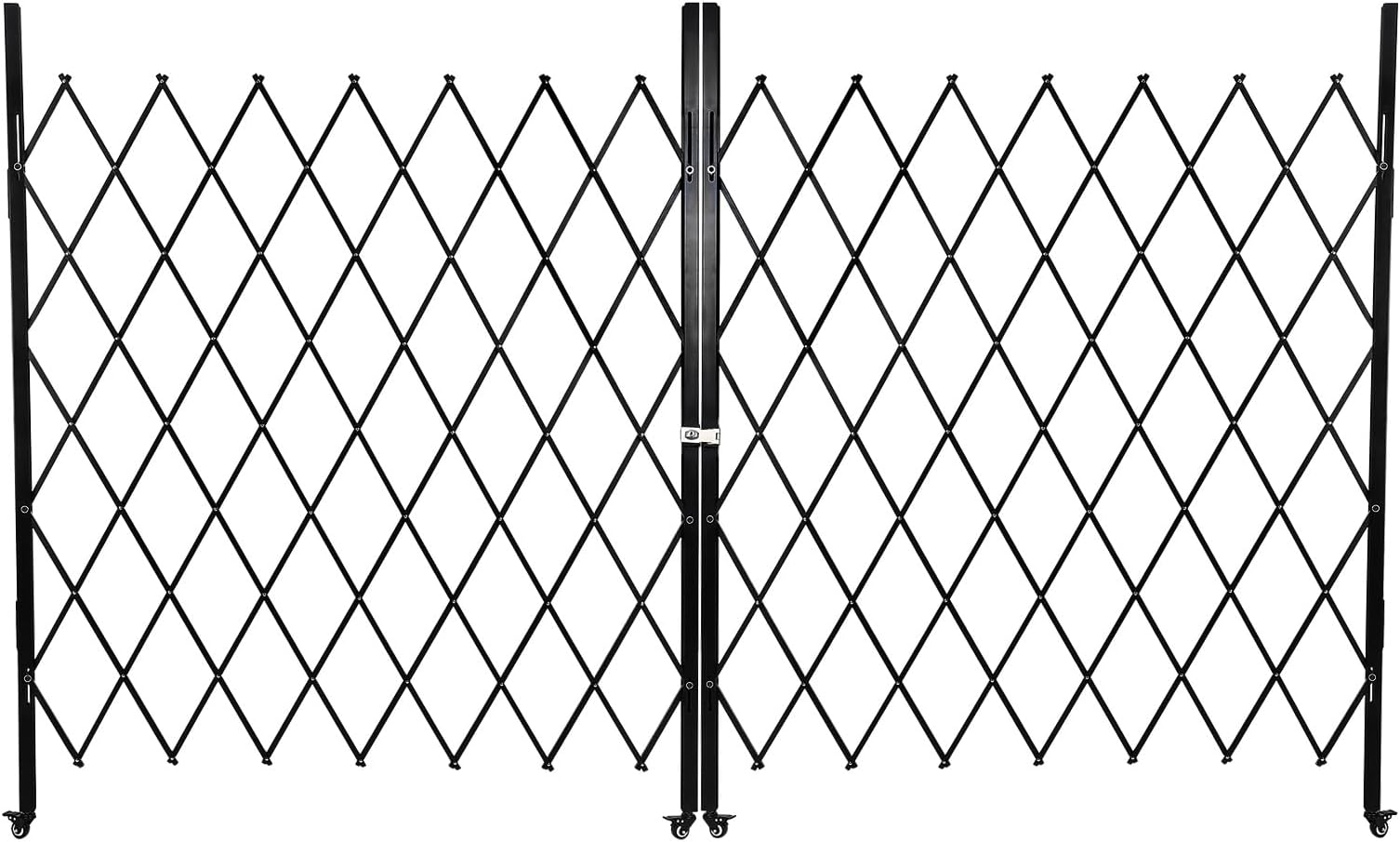 Double Folding Security Door, 85" H x 150" W Portable Flexible ...