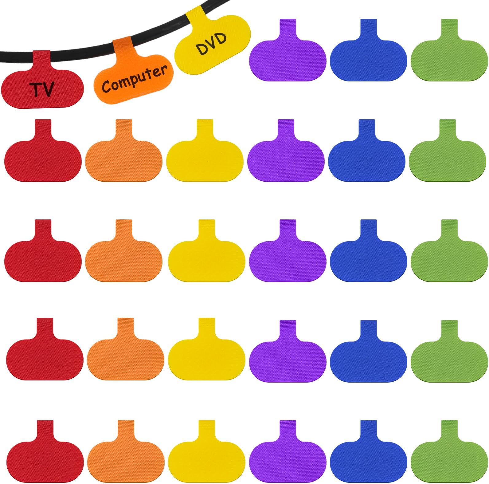 Amazon.com: 30 PCS Multi-Color Electronic Cable Tags, Cable Labels Tags ...