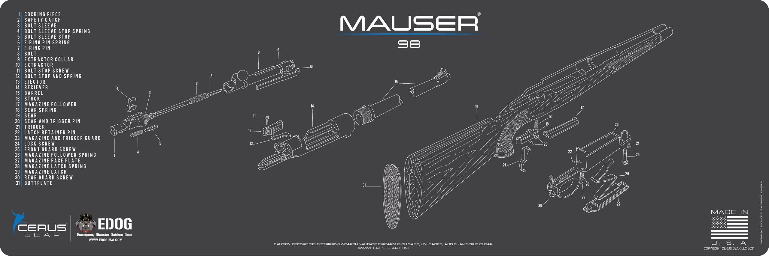 Buy EDOG M98 Cleaning Mat - Schematic (Exploded View) Diagram ...