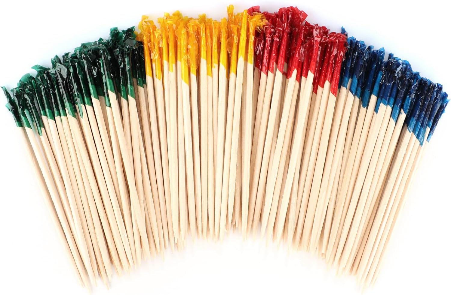 Amazon.com | 1200Pcs Wood Frill Picks Toothpicks, 2.5 Inch Wooden Frill ...