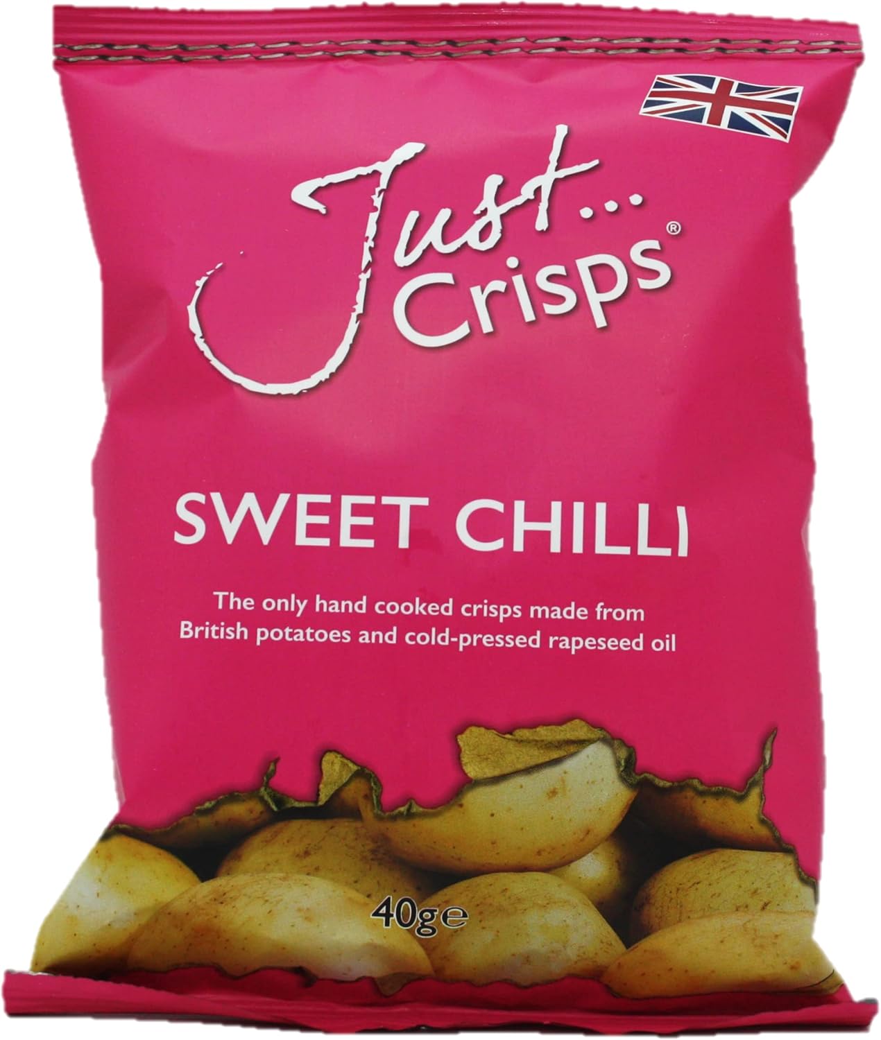Just Crisps Sweet Chilli - The Only 100% British Crisp, 40g (Pack of 24 ...
