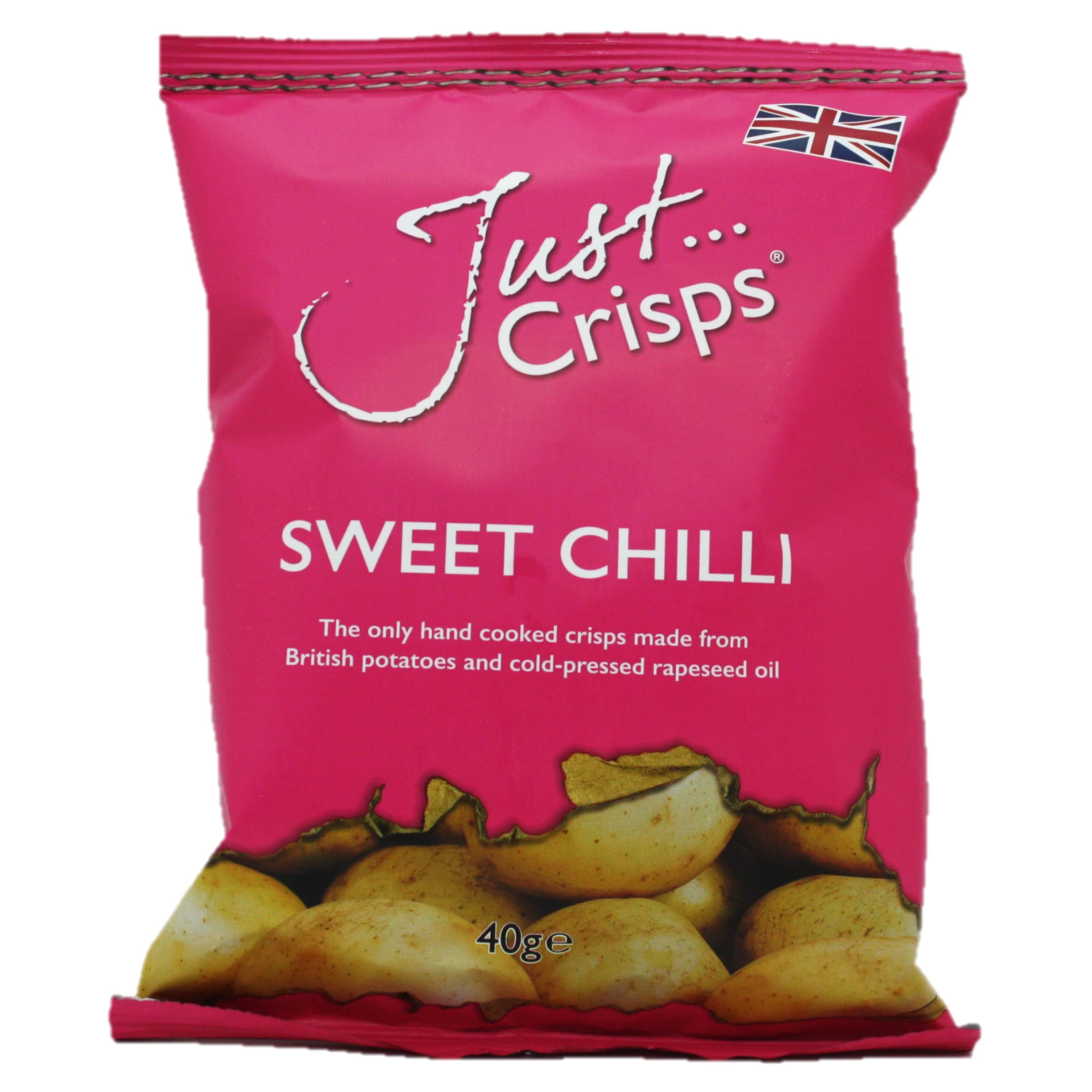 Just Crisps Sweet Chilli - The Only 100% British Crisp, 40g (Pack of 24 ...