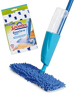 Spontex Quick Spray Duo Flat Spray Mop with Washable Microfibre Mop ...