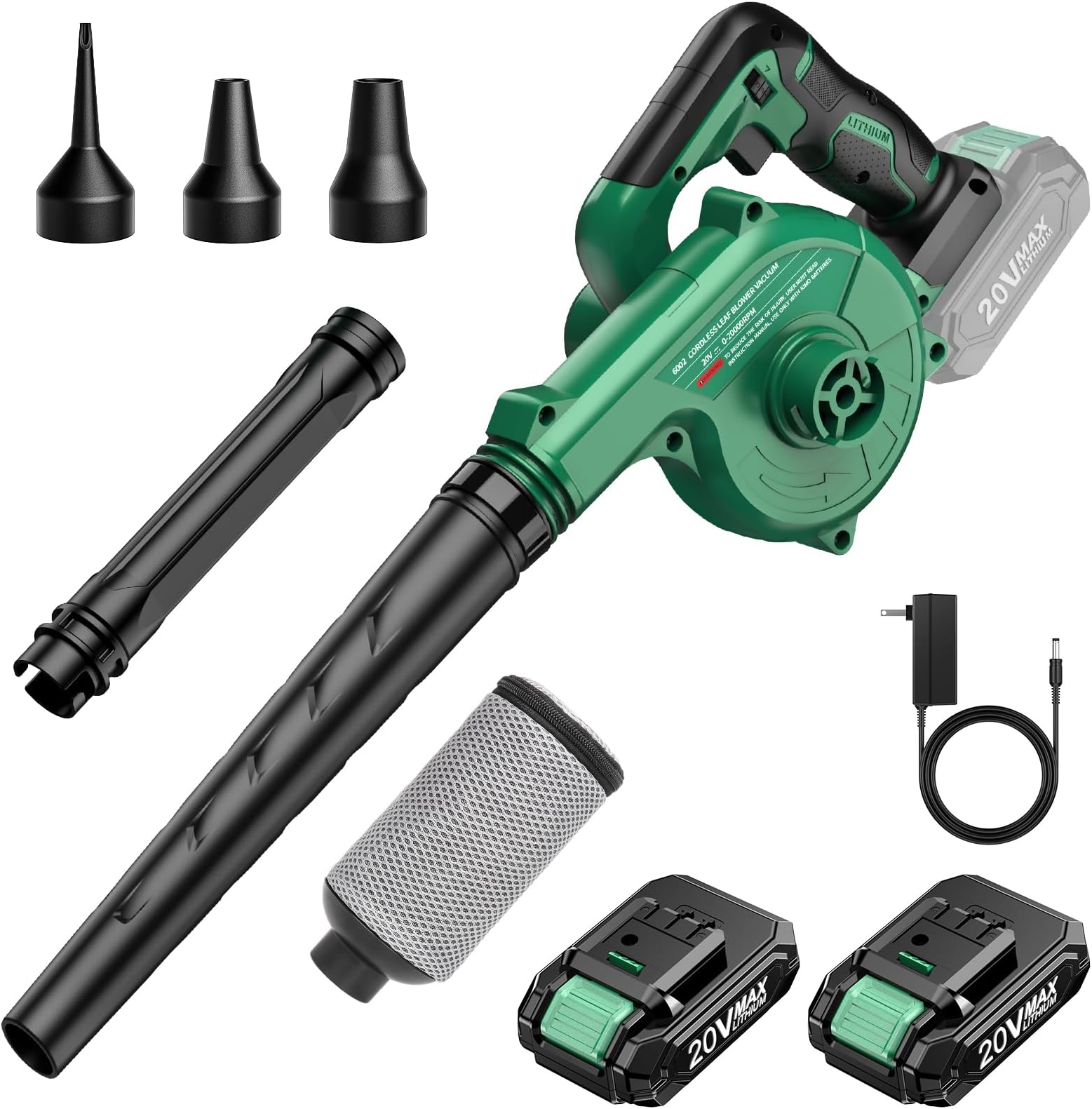 Amazon.com: Cordless Leaf Blower Battery Operated: 20V Electric Mini ...