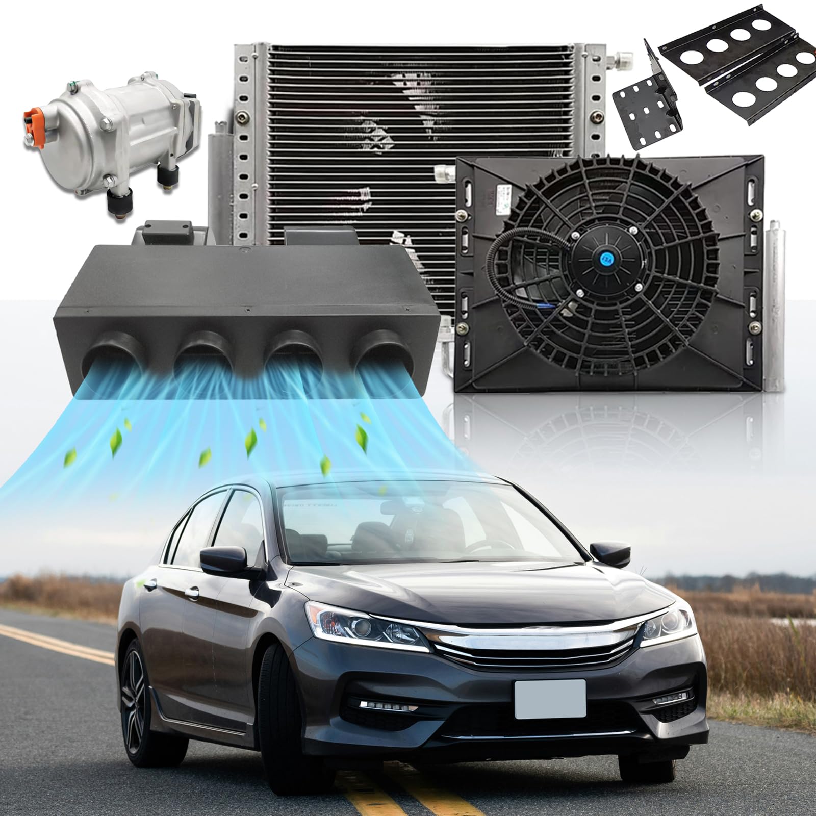 Amazon.com: 12V Under Dash Air Conditioner 10000 BTU, Universal 12 Volt ...