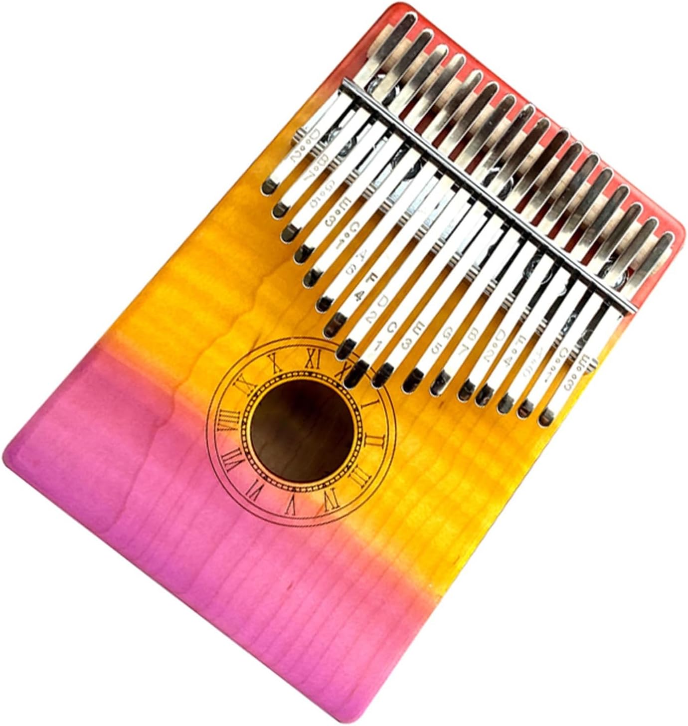 Amazon.com: Portable 17 Keys Kalimba Thumb Piano Flamed Maple Finger ...