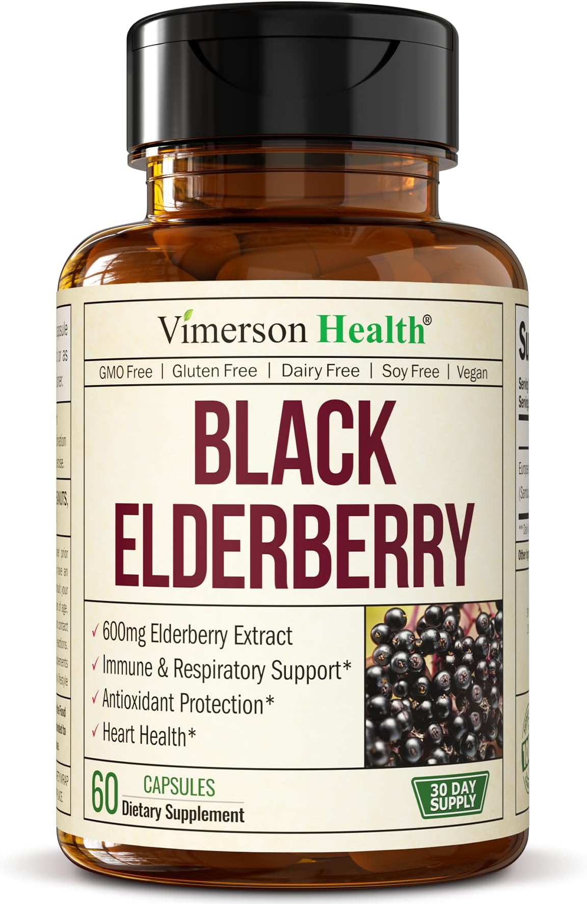 Amazon.com: Piping Rock Elderberry Capsules | 2000 mg | 180 Count ...