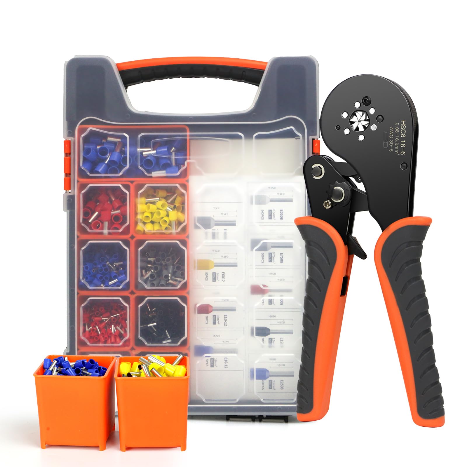 Buy 2200PCS Ferrule Crimping Tool Kit –Amliber AWG30-5 Self-Adjusting ...