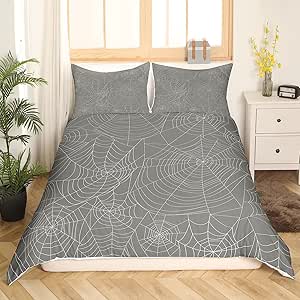 Amazon.com: Erosebridal Halloween Duvet Cover Queen Size Spider Web ...