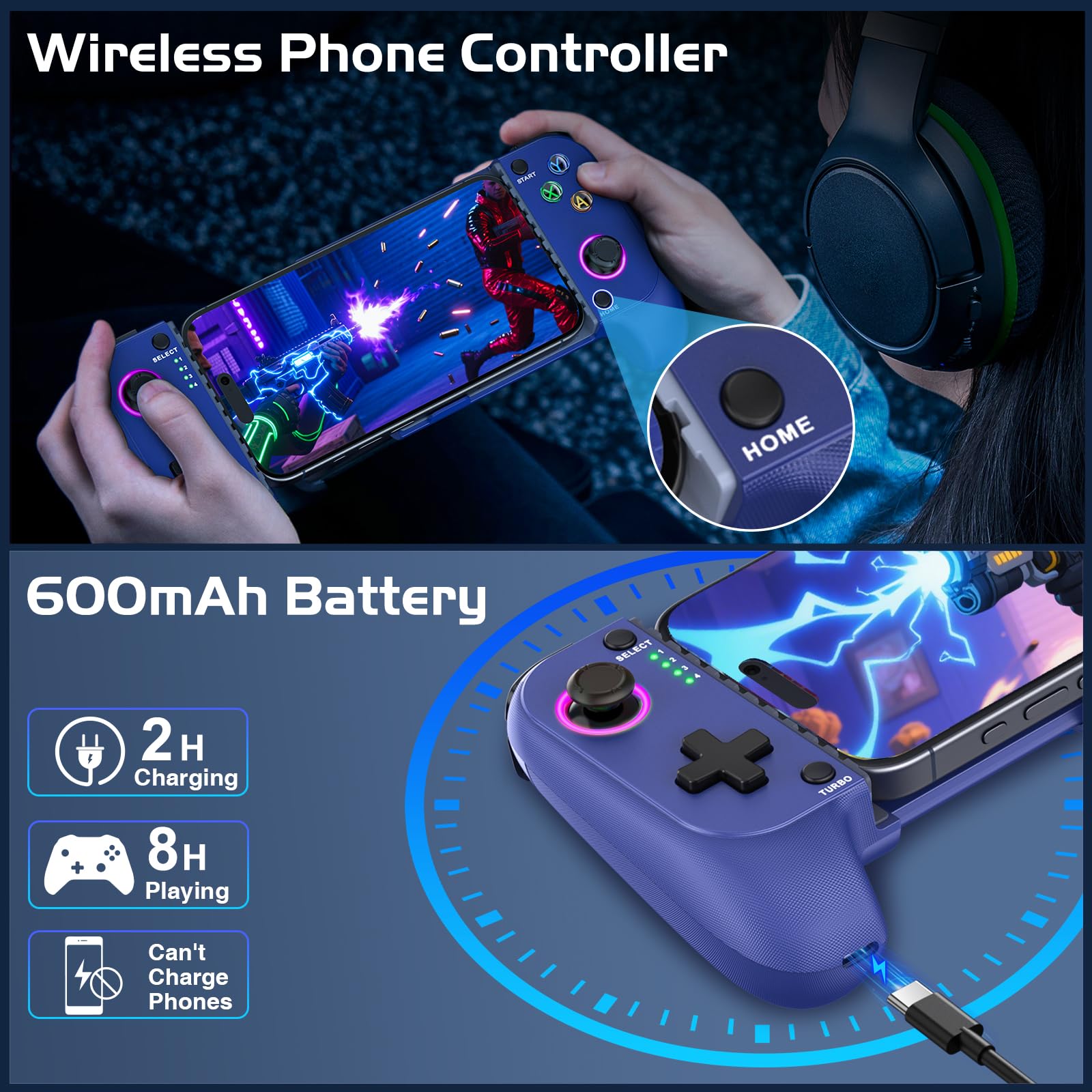 Wireless Phone Controller For IPhone Android Wireless Mobile Game ...