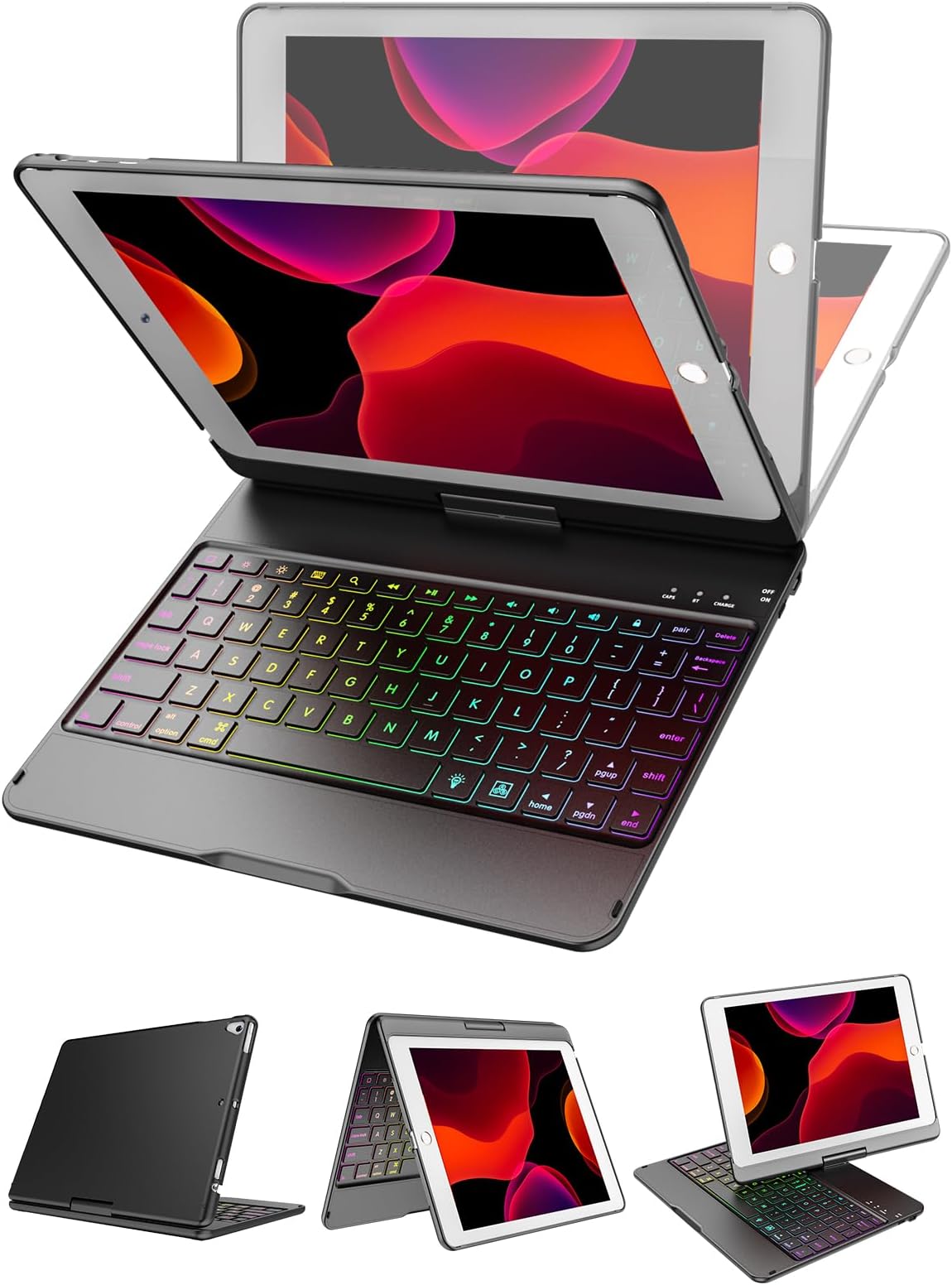 Amazon.com: ZAGG Folio Hinged Case with non-Backlit Bluetooth Keyboard ...