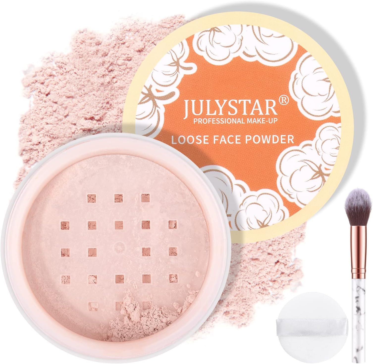 Amazon.com : FREEORR Pink Setting Loose Face Powder, Oil Control ...