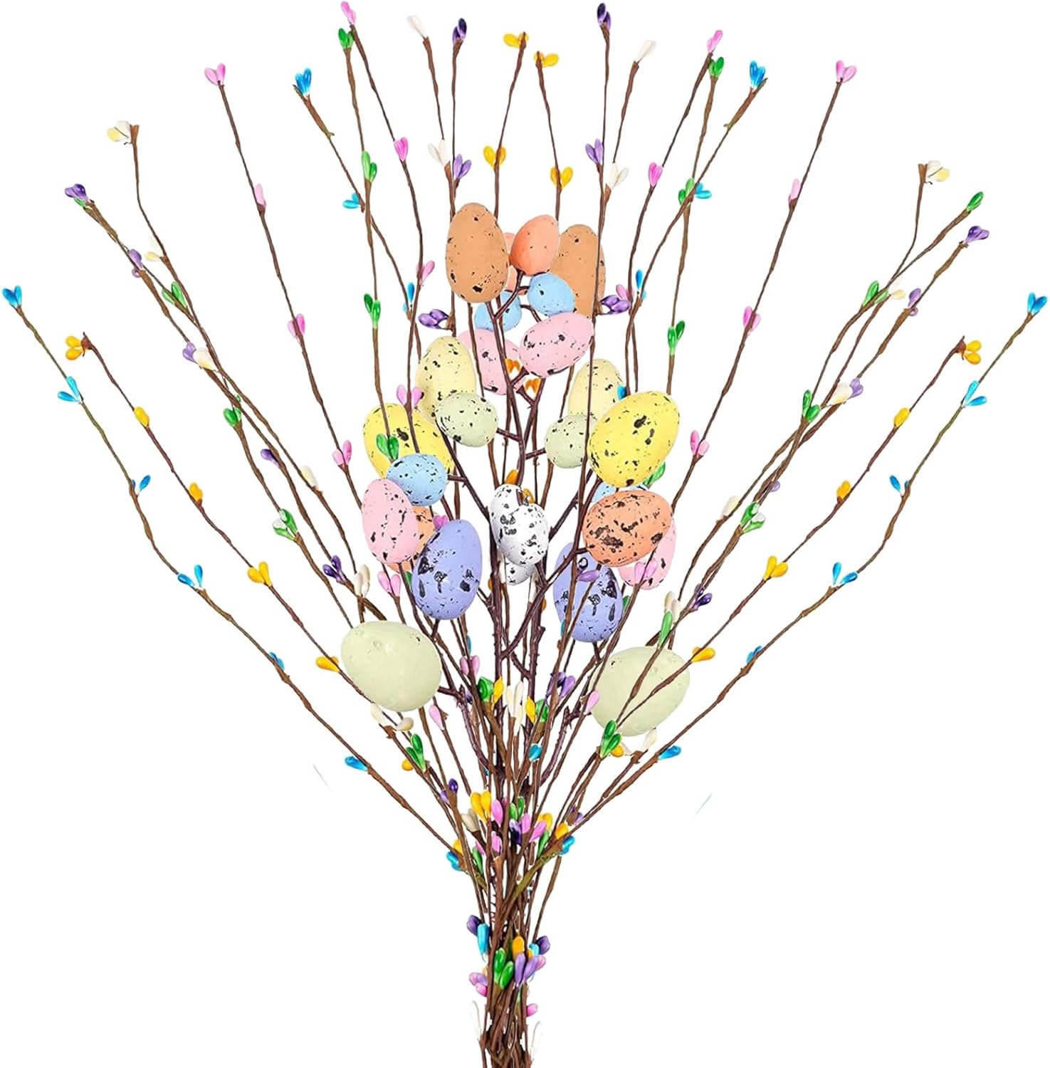 Amazon.com: ToBeIT 26pcs Easter Egg Flower Stems Decorations Artificial ...