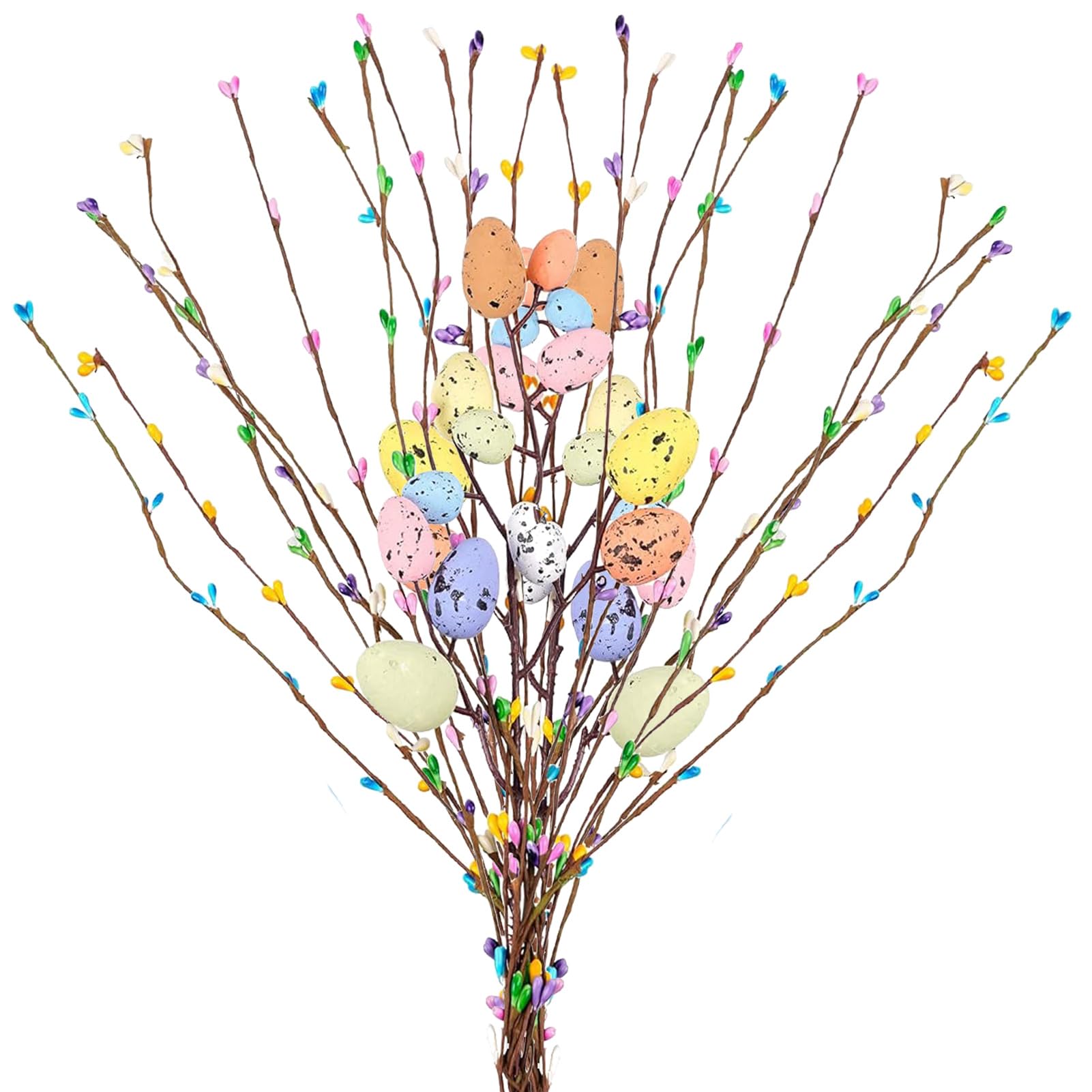 Amazon.com: ToBeIT 26pcs Easter Egg Flower Stems Decorations ...