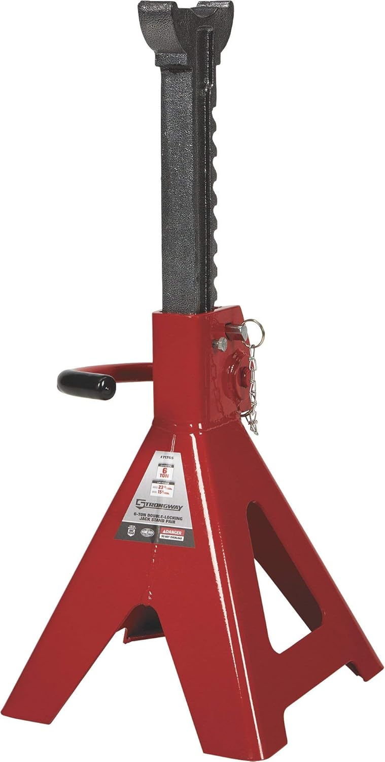 Amazon.com: Strongway Double-Locking 6-Ton Jack Stands - Pair ...