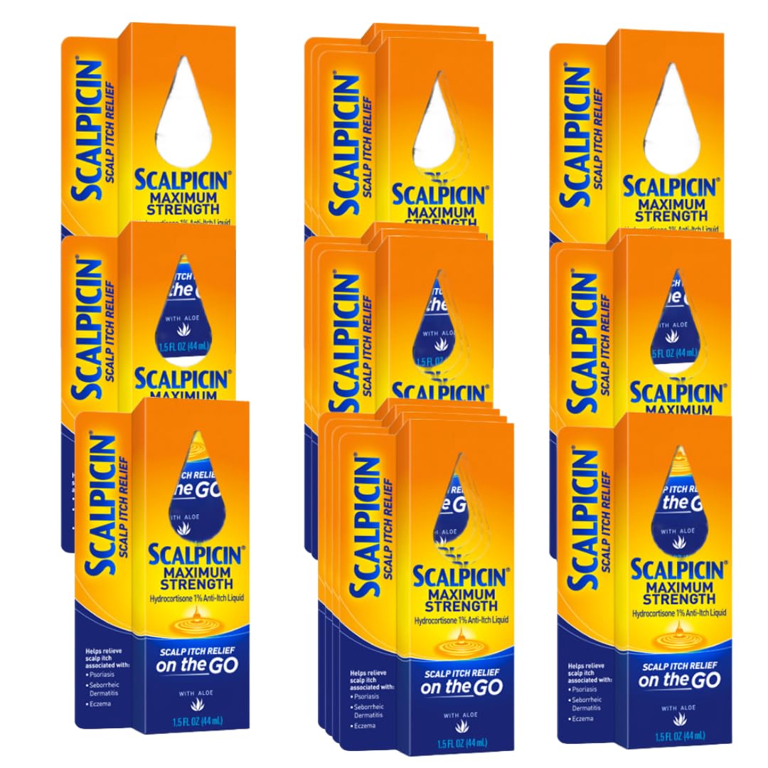 Amazon.com: Scalpicin Max Strength Scalp Itch Treatment 1.5 oz (Pack of ...