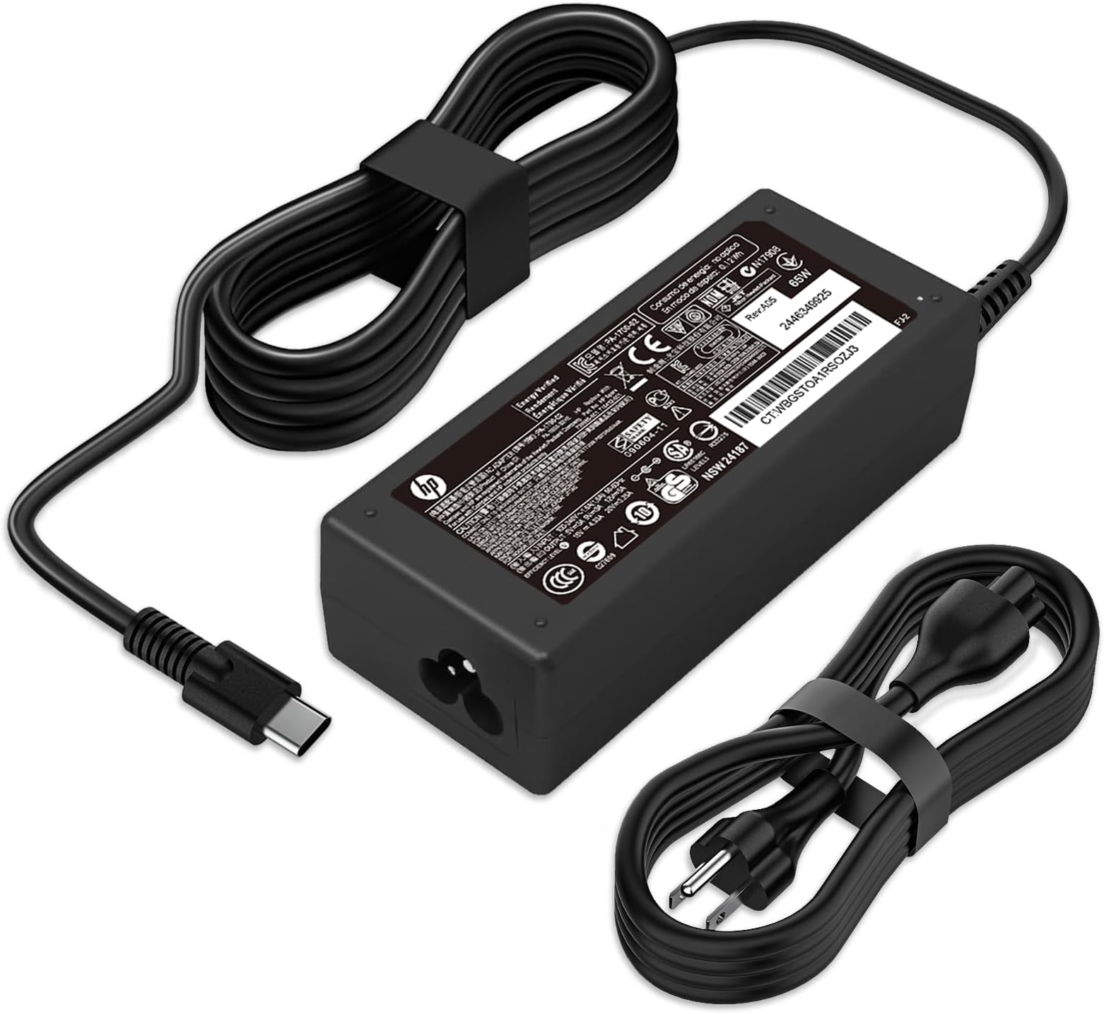 Amazon.com: 65W USB C Laptop Charger fit for HP ProBook 430 440 450 465 ...