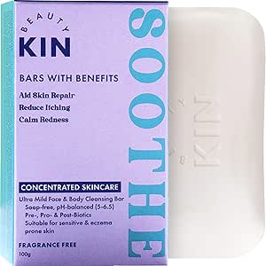 Beauty Kin Soothing Face & Body Wash Cleansing Bar for Sensitive or ...
