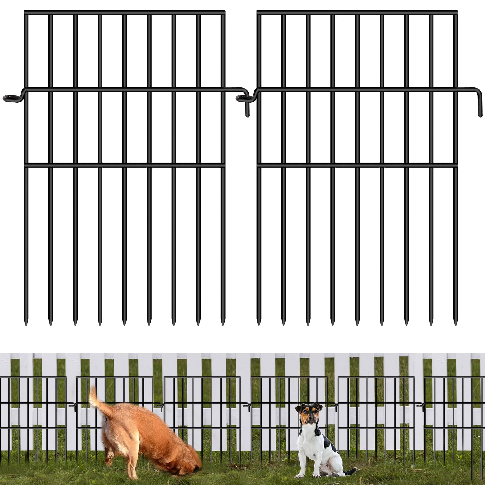 Snapklik.com : FOKEP 25 Panels Garden Fencing Animal Barrier, 17in