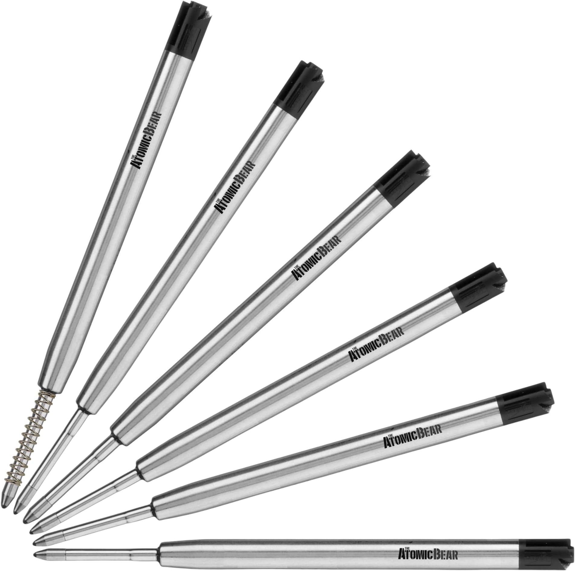 Amazon.com : Pen Refills for Ballpoint Pens - 6 Pack of Black Ink ...