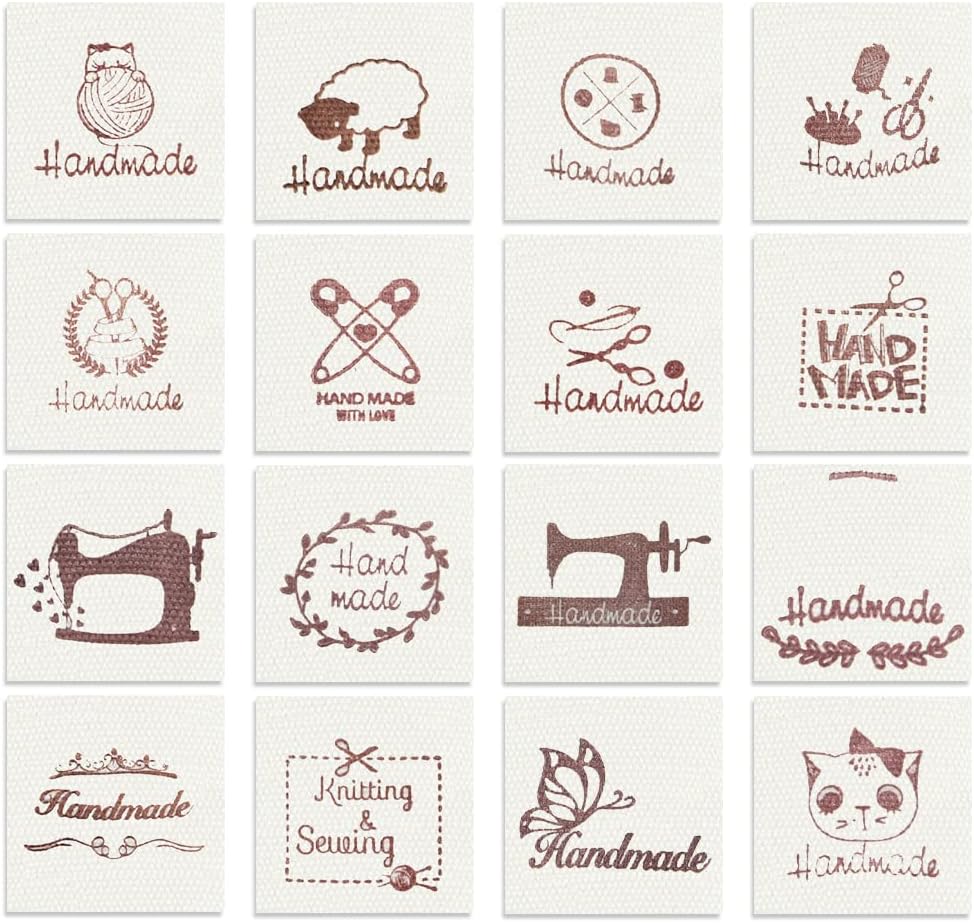 Amazon.de: Rebanky 208 Stück Handmade Label zum Annähen Stoff ...