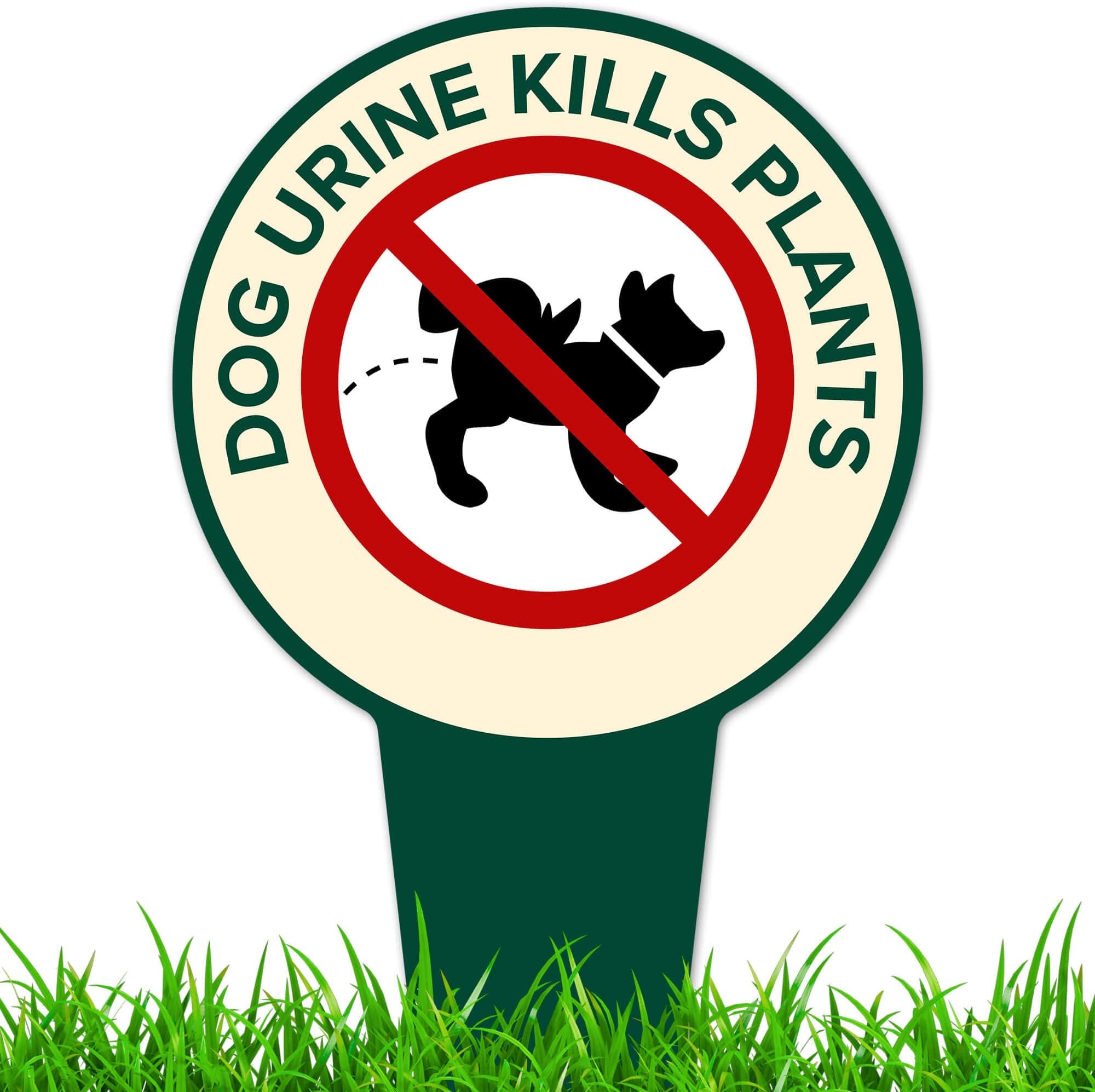 Amazon.com : SmartSign Curb Your Dog Yard Sign, Dog Urine Kills Plants ...