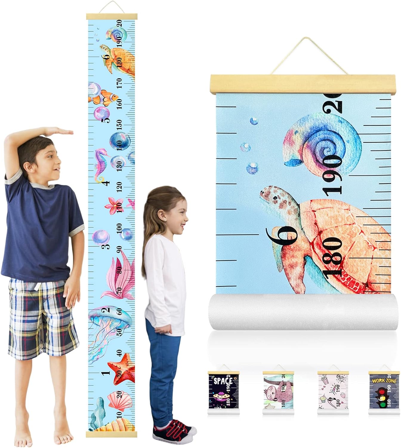 Growth Chart Kids, LSTAMOY Kids Height Chart Removable Height ...