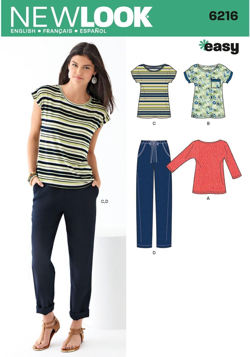 New Look sewing pattern 6292: Misses' Tunic or Top and Pull-on Pants ...
