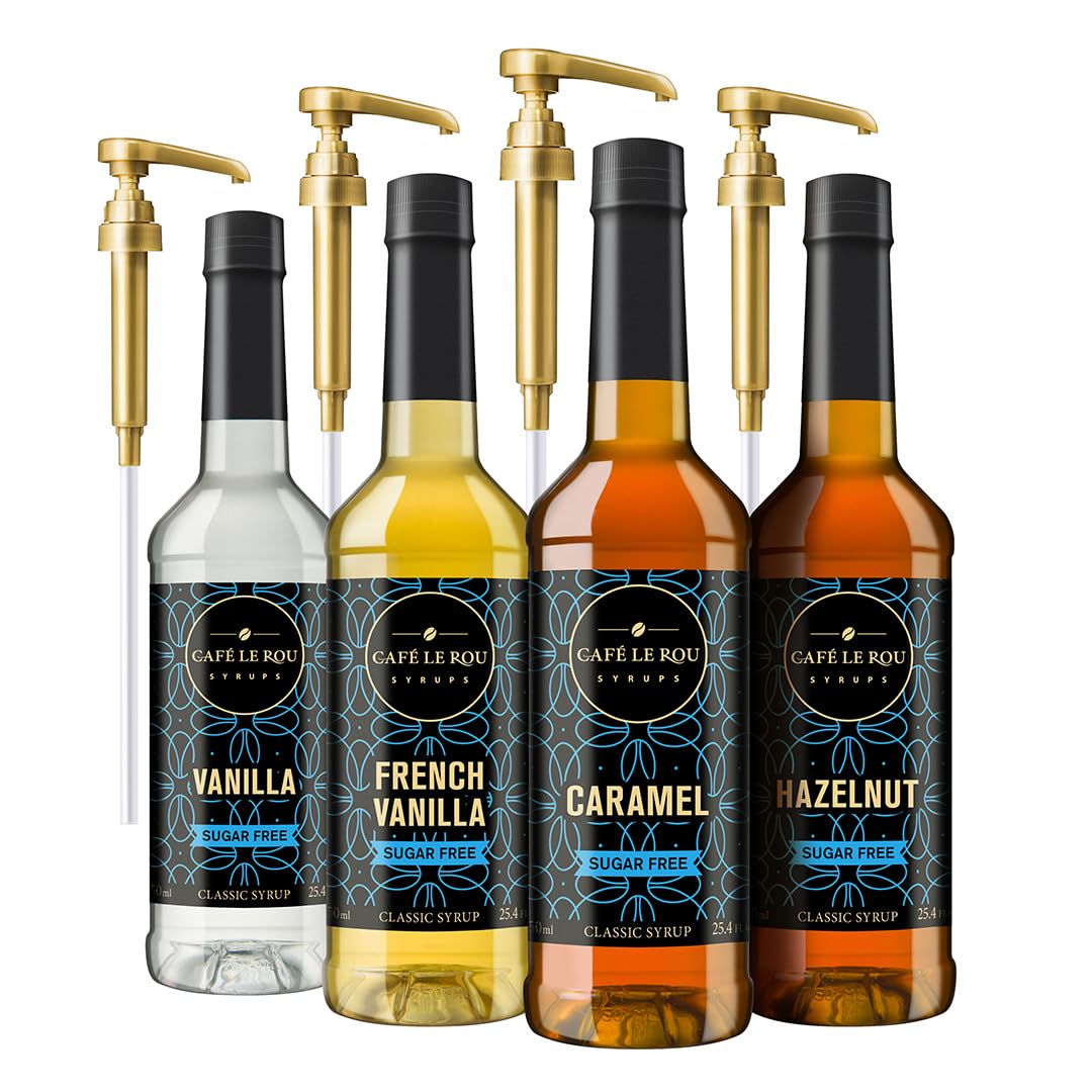 Amazon.com: "NEW" Café Le Rou Coffee Syrup Sugar Free Variety 25.4oz ...