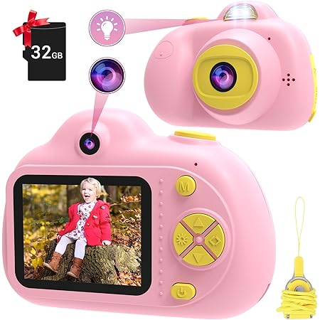 Amazon.com : PROGRACE Kids Camera for Girls - Kids Selfie Camera FHD ...