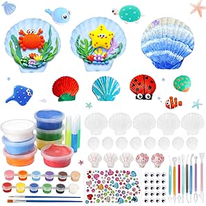 Landifor Kids Sea Shell Painting Kit Seashell Art Craft Painting Toy ...
