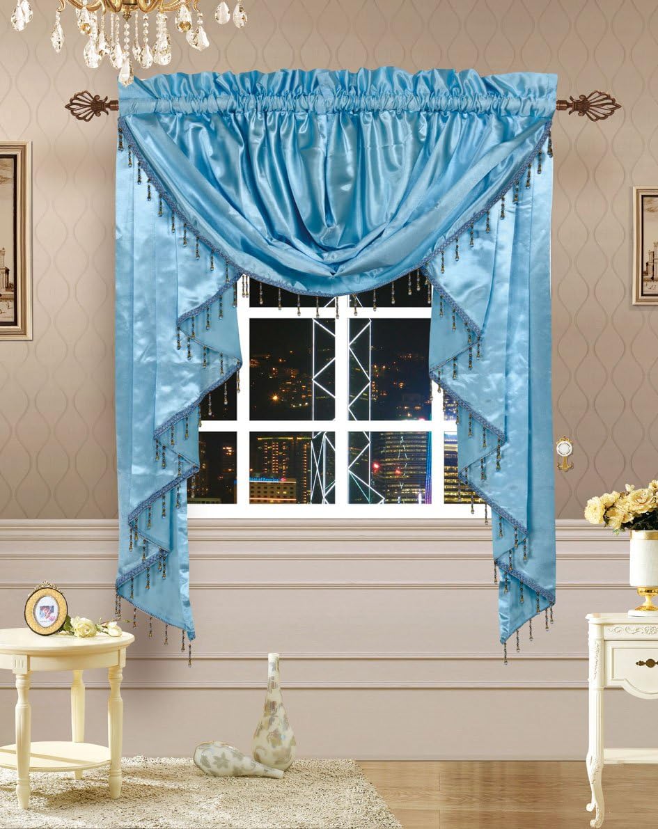 Octorose ® Royalty Custom Waterfall Window Valance and Swags & Tails ...