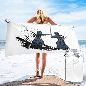 Amazon.co.jp: Bath Towel, Samurai, Kendo, Suiboki, Japanese Style, Microfiber, Hotel ...