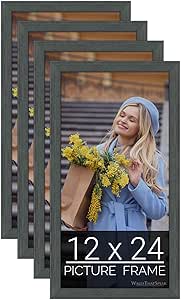 Amazon.com - wallsthatspeak 12x24 Slate Gray Picture Frame for Puzzles ...