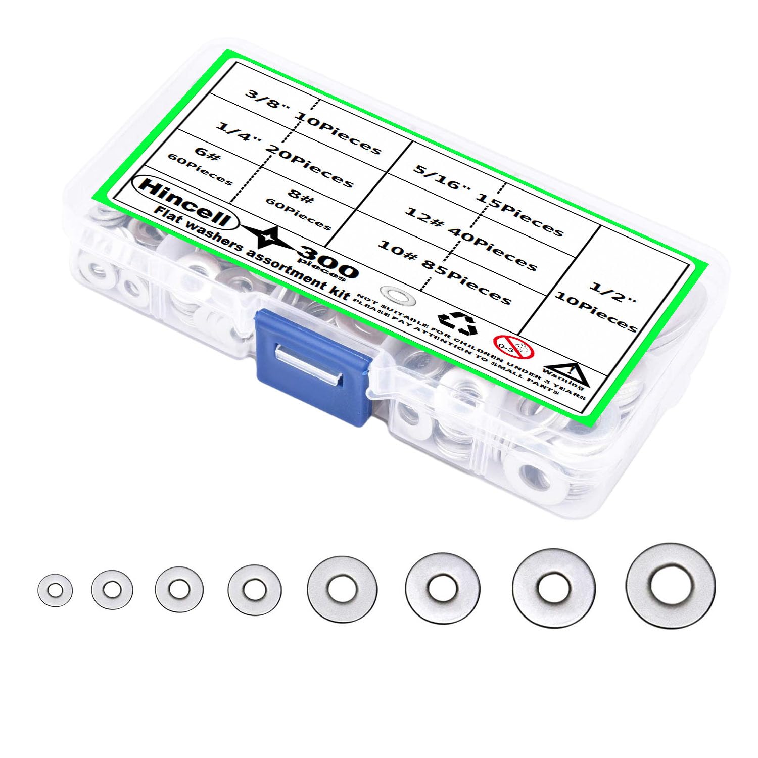 Amazon.com: Hincell - Arandelas planas para tornillos, 300 arandelas planas de acero inoxidable ...