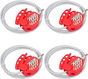 Amazon.com: RealPlus Lockout Tagout Cable Lock, 5/32" x 6.5ft ...