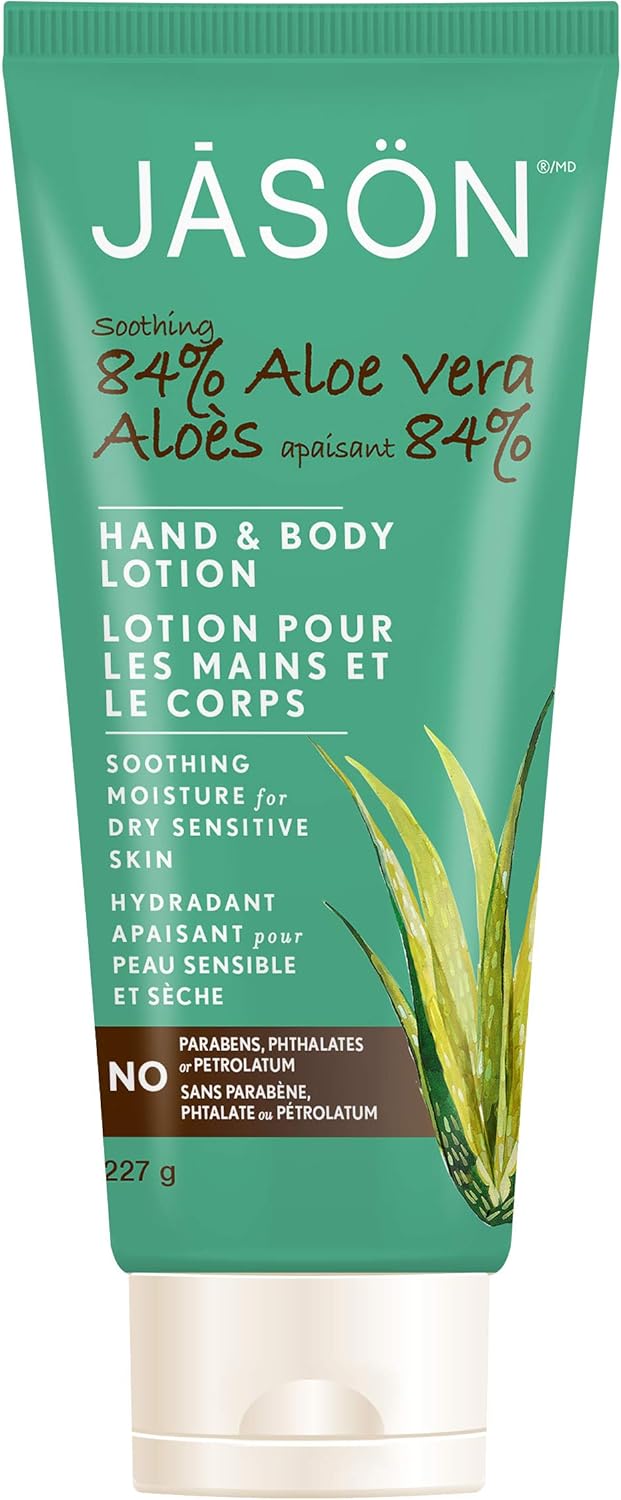 Jason Soothing 84% Aloe Vera Hand & Body Lotion, 227g (Pack of 3 ...