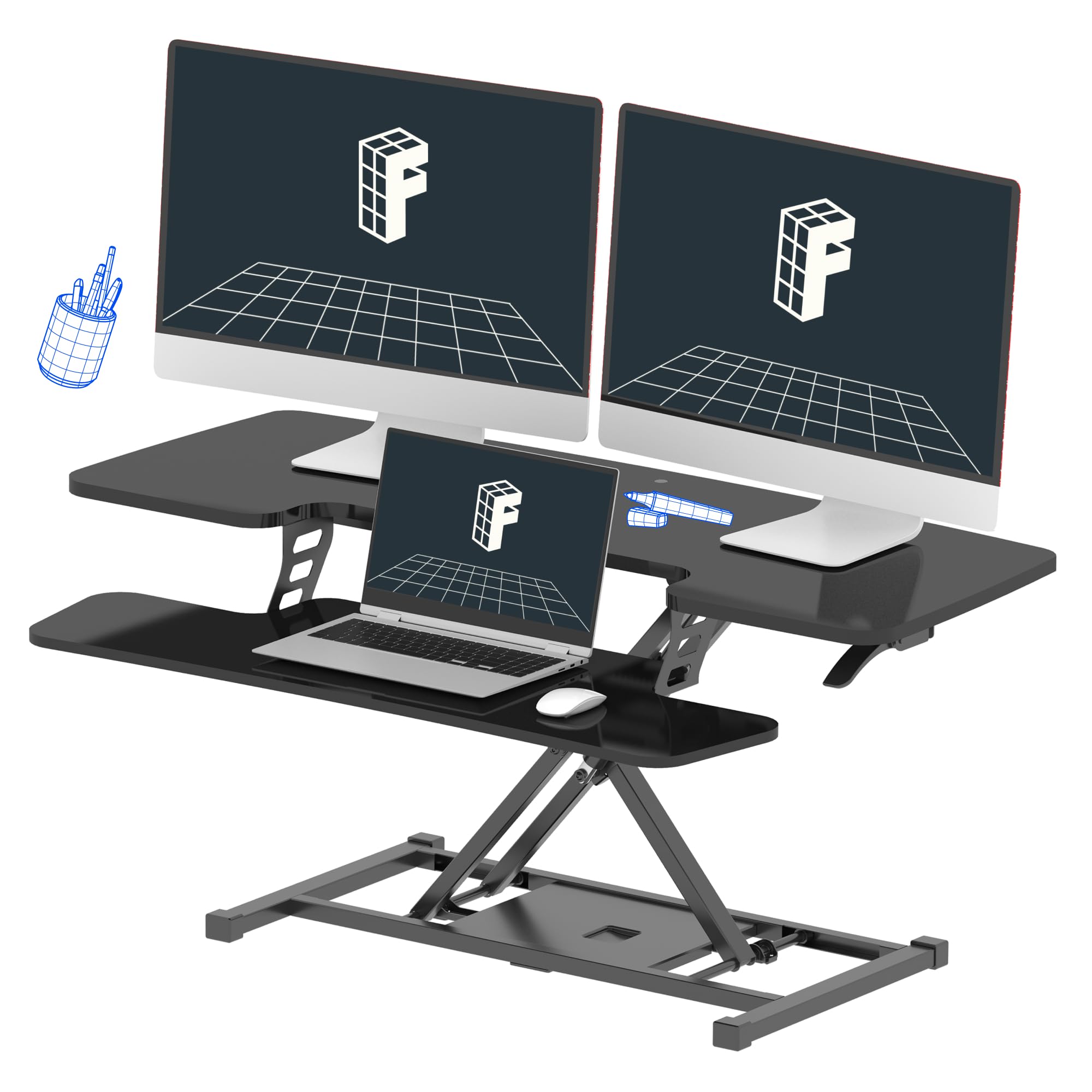 Snapklik.com : FLEXISPOT Standing Desk Converter 42 Inch Spacious Sit ...