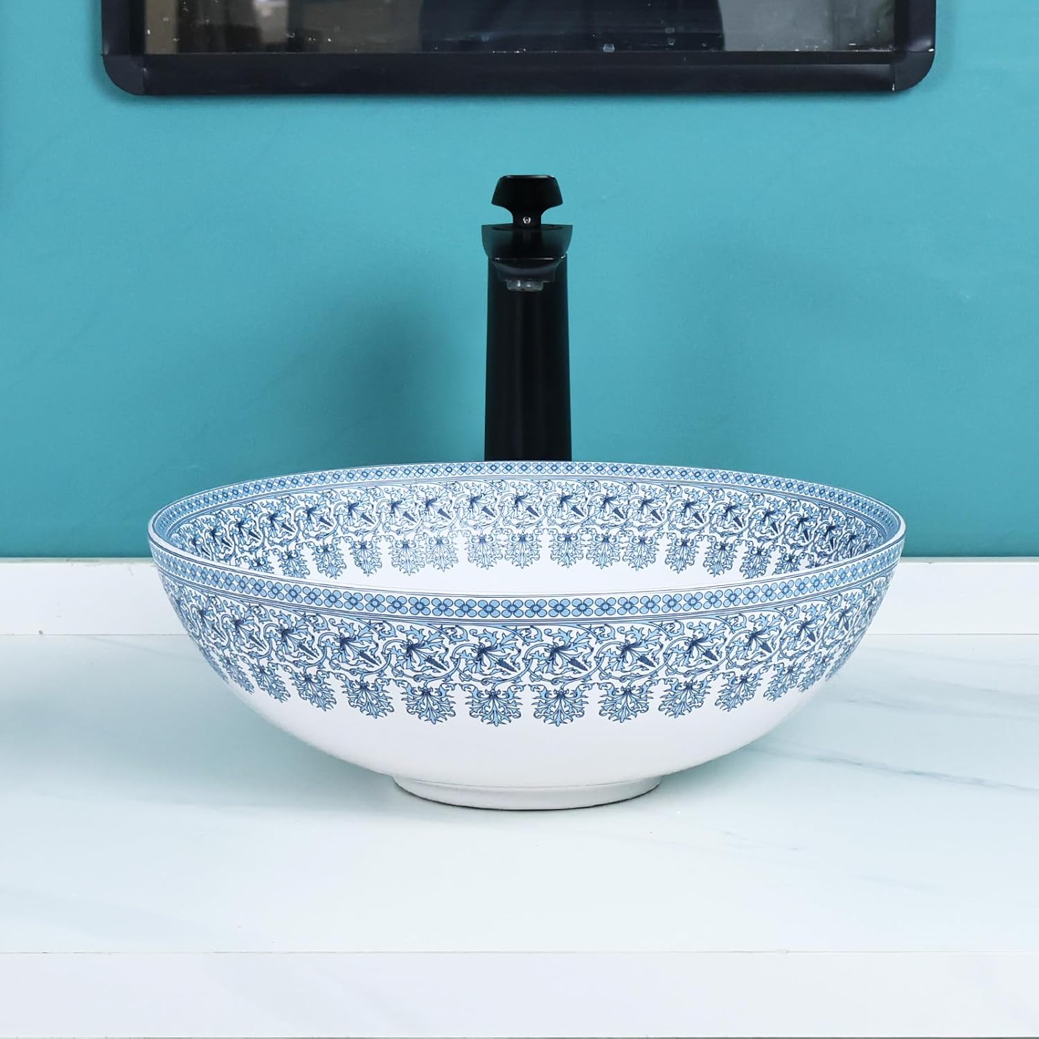 Tysun Round Vessel Sink - 16'' x 16'' Round Bathroom Sink Bowl Modern ...