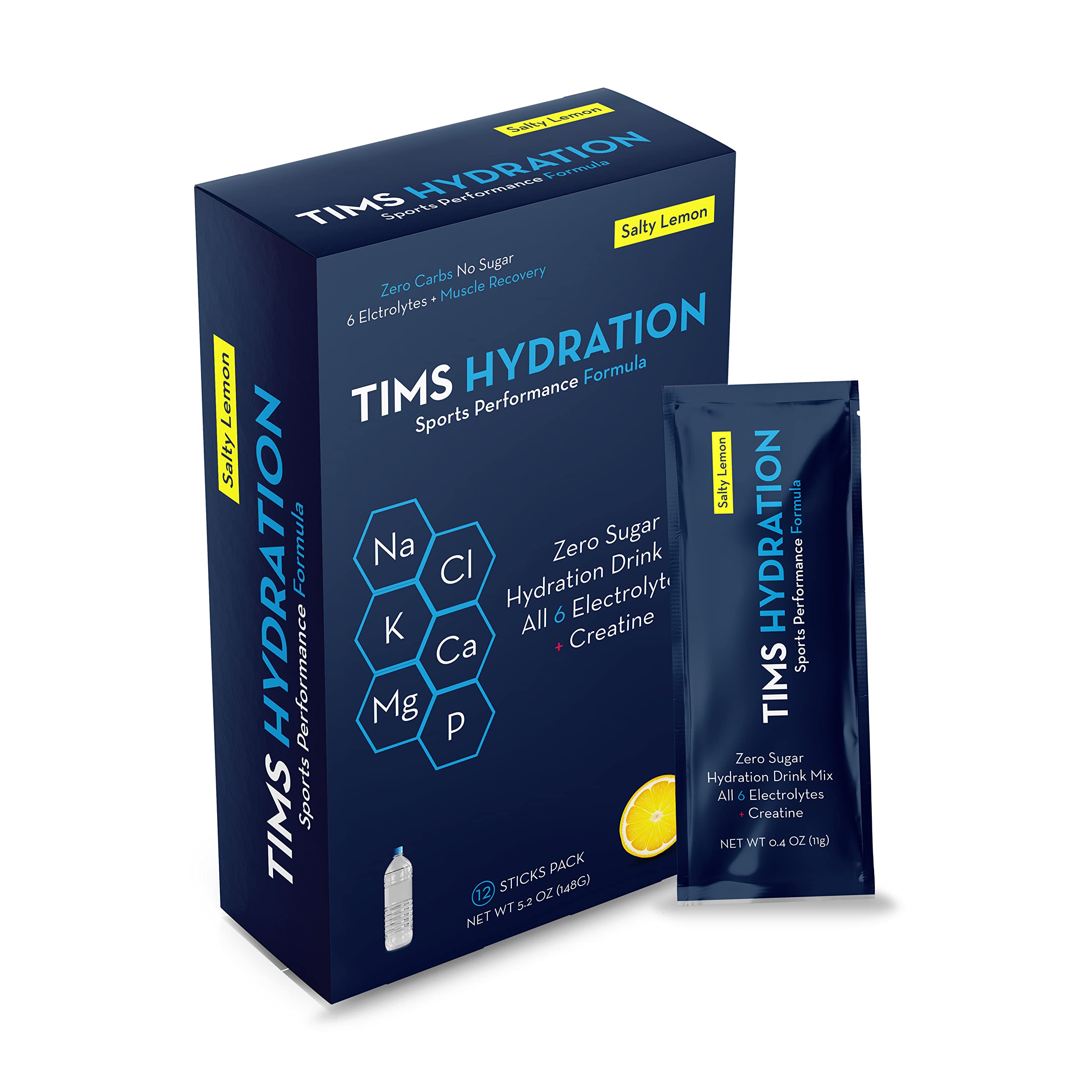 Tims Hydration Sports Performance Formula Salty Lemon Zero Sugar ...