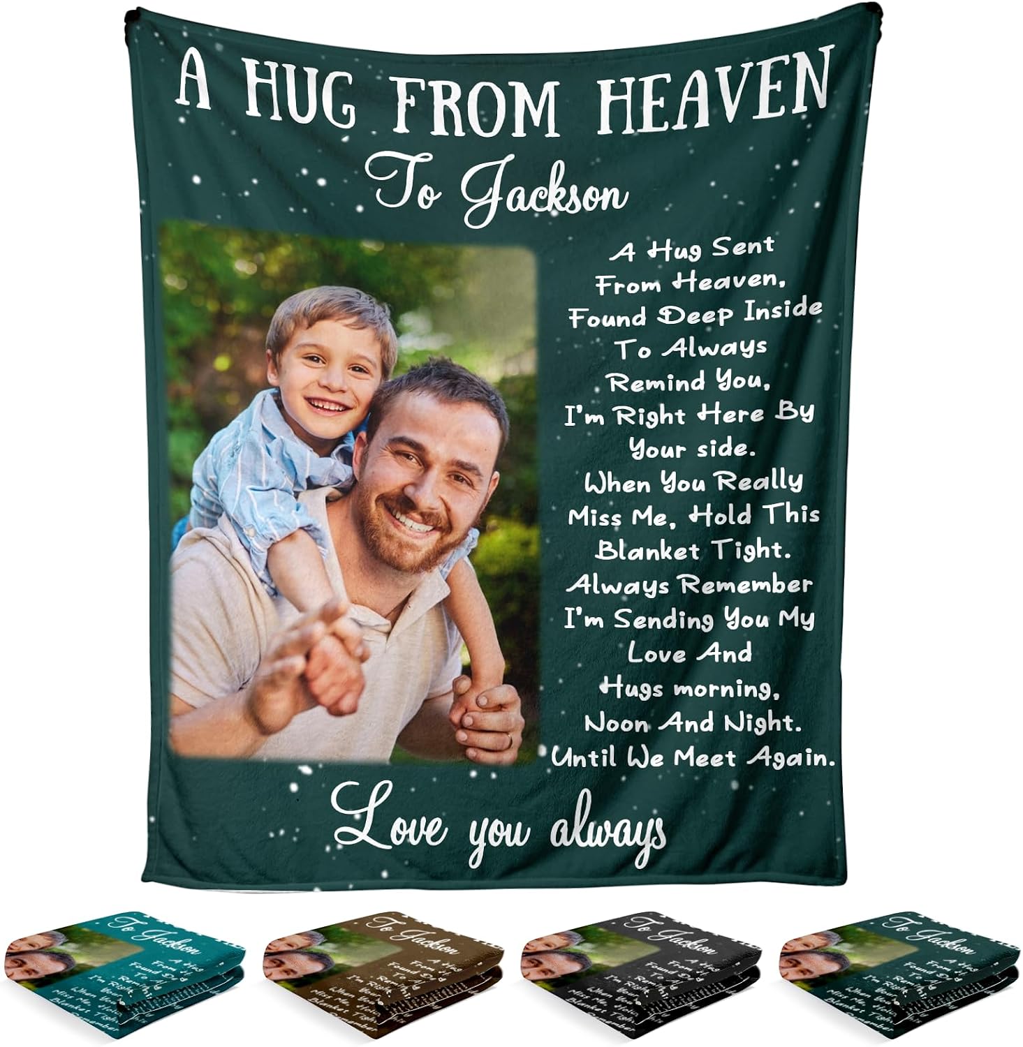 Amazon.com: Custom Memorial Blanket for Loss of Loved One, Personalized ...