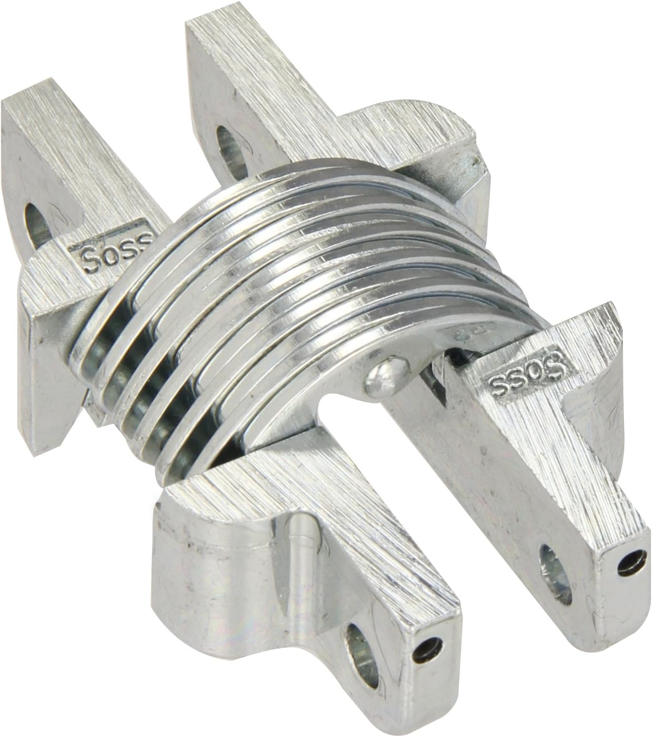 SOSS Concealed Surface Mount Invisible Hinge with 4 Holes, Zinc, Satin ...