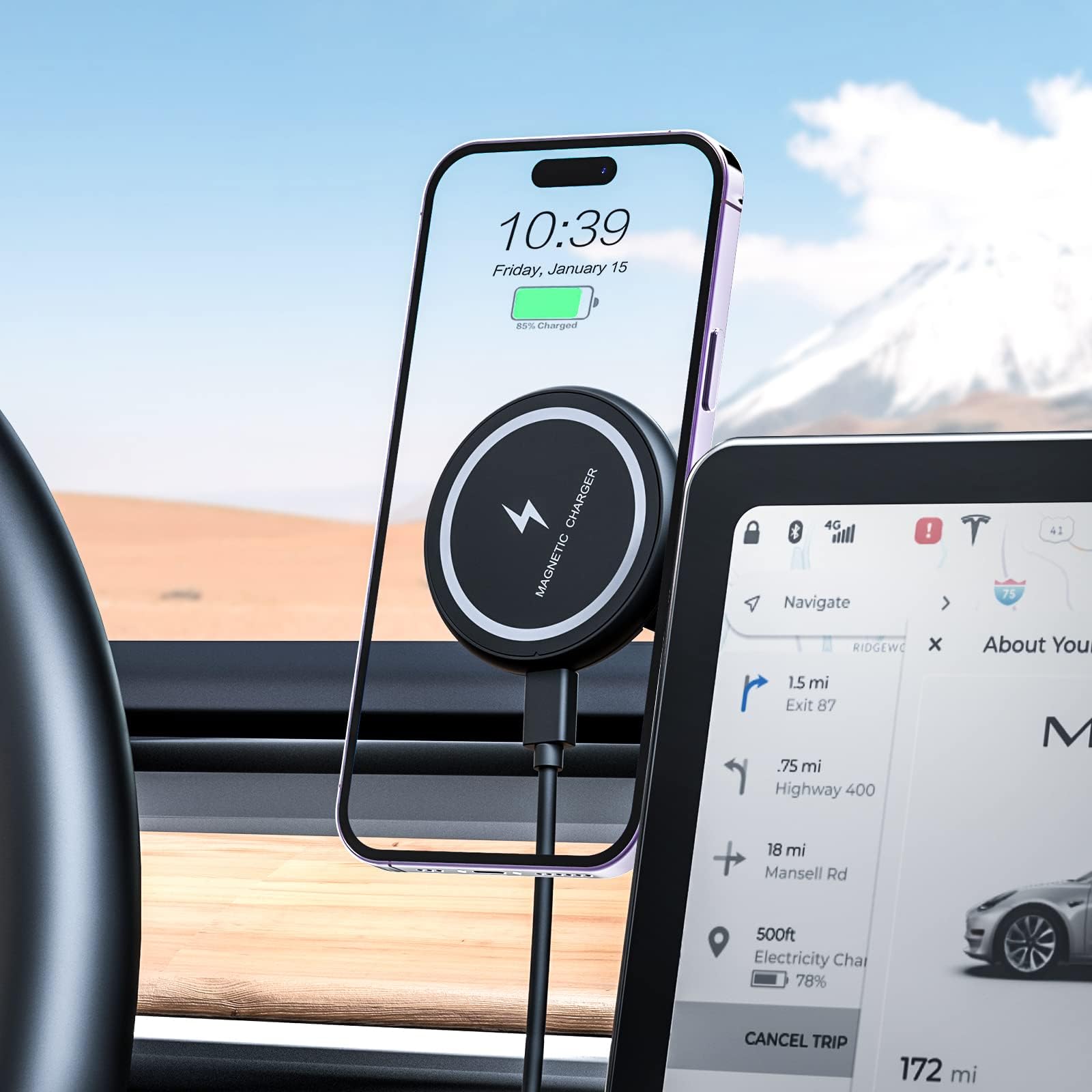 Amazon.com: Marnana Fast Charging Wireless Car Charger Mount, Magnetic ...