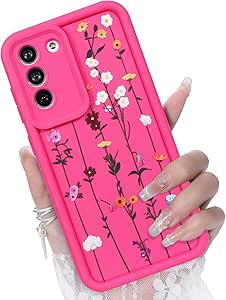 Amazon.com: CASBST for Samsung Galaxy S21 FE 5G Case, Creative Flower Pattern Design Girls Women ...