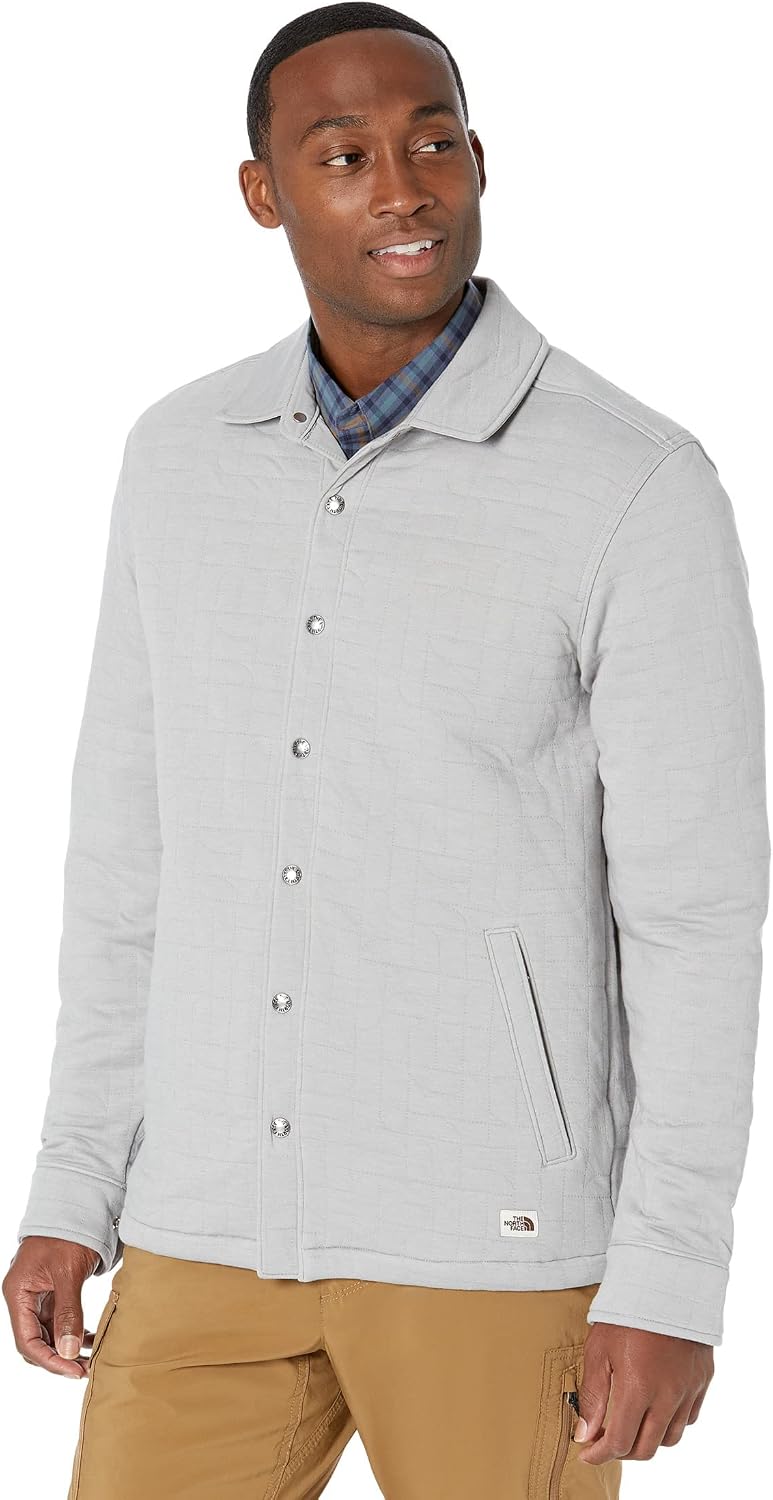 The North Face Longs Peak Quilted Shacket Meld Grey White Heather XL at ...