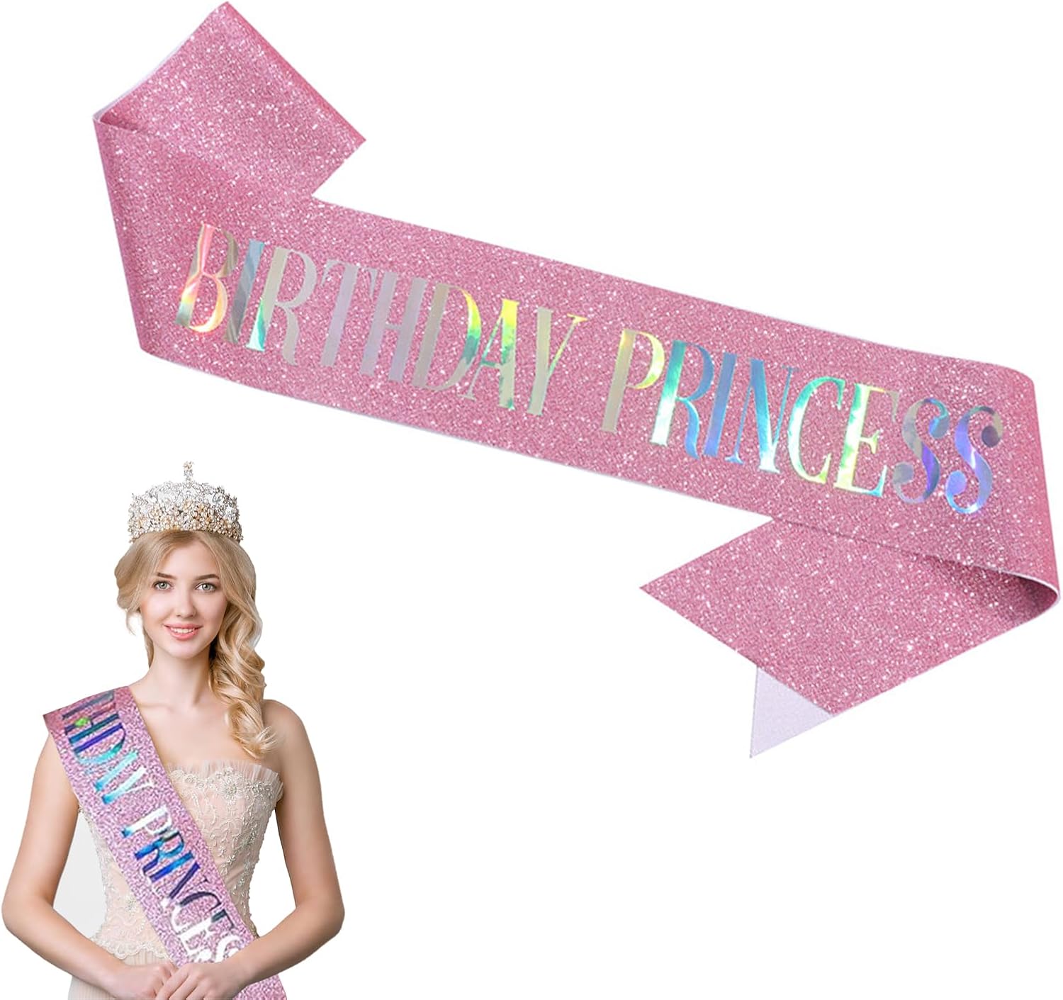 Birthday Party Sashes for Women Birthday Satin Sash Girl Glitter ...