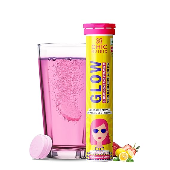 Chicnutrix Glow- 20 Effervescent Tablets| Japanese Glutathione & Vit. C ...