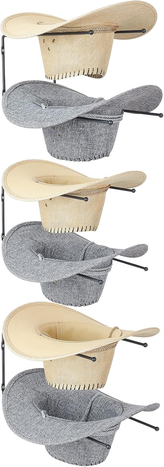 Amazon.com: Anrialfu 6 Pcs Cowboy Hat Rack, Cowboy Hat Holder Organizer ...